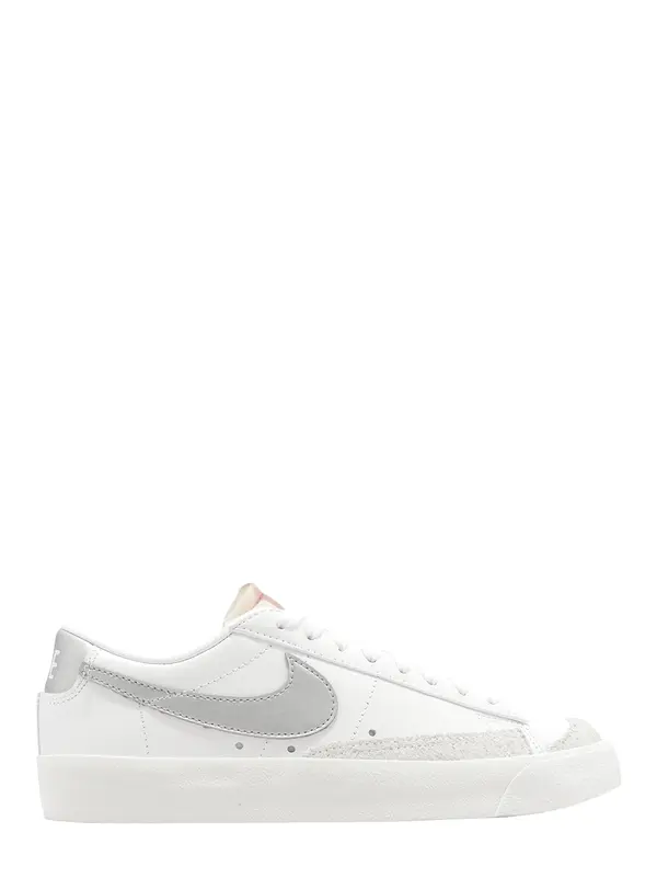 Nike Blazer Low '77 Metallic Silver Sneakers - White