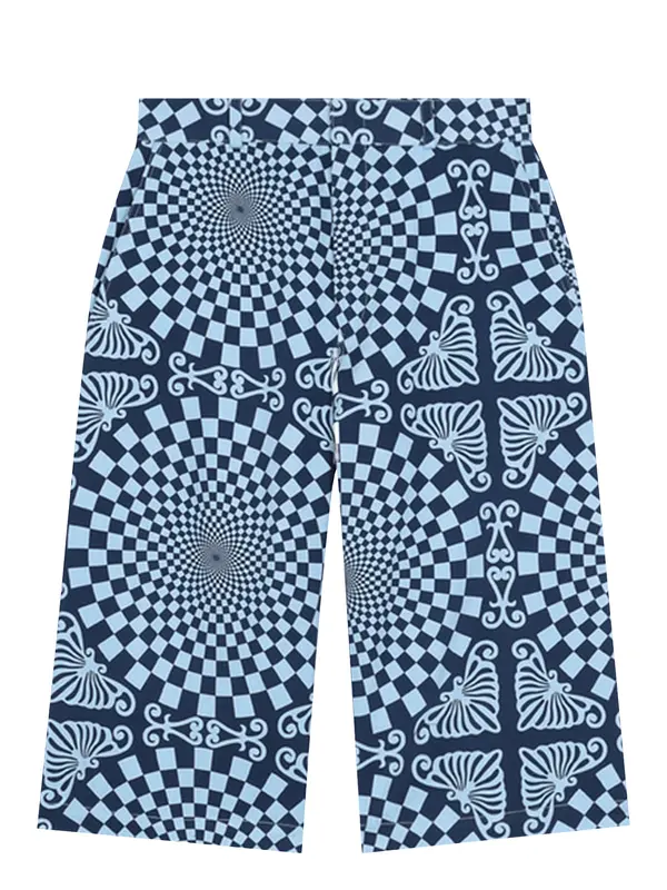 BLUEMARBLE Folk Checkerboard Print Shorts - Blue