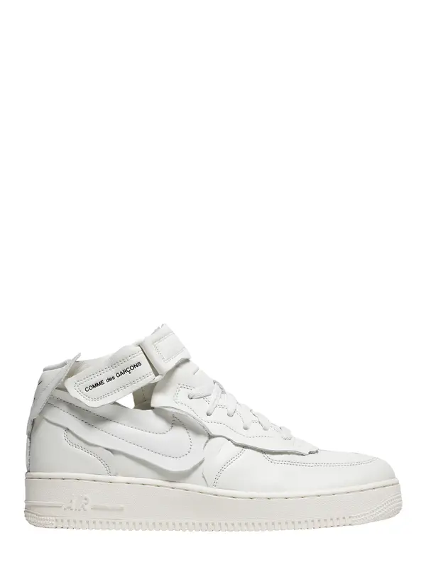 Nike Comme Des Garçons Air Force 1 Mid Sneakers - White