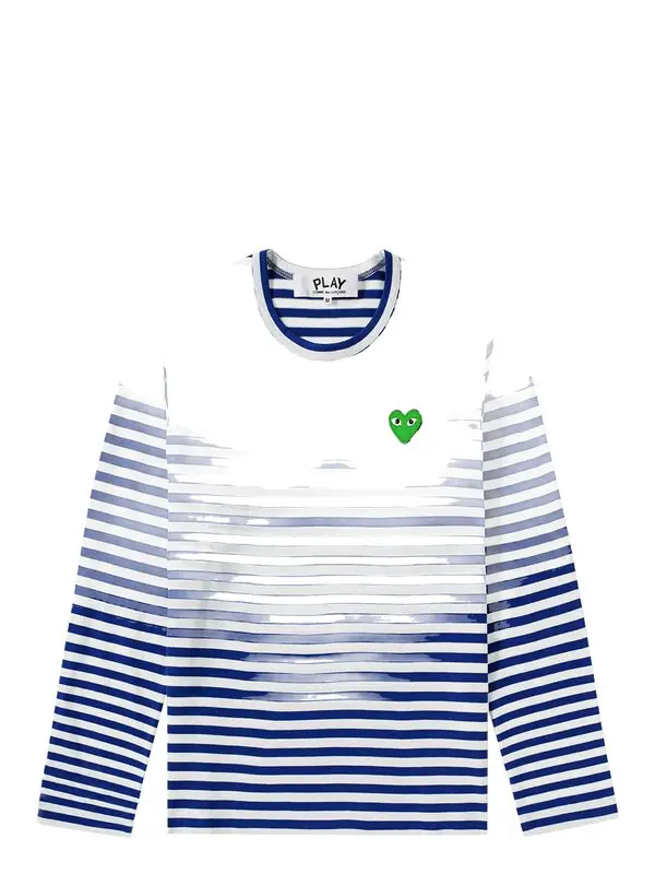 Play Comme Des Garcon Long-sleeve Striped T-shirt - Blue