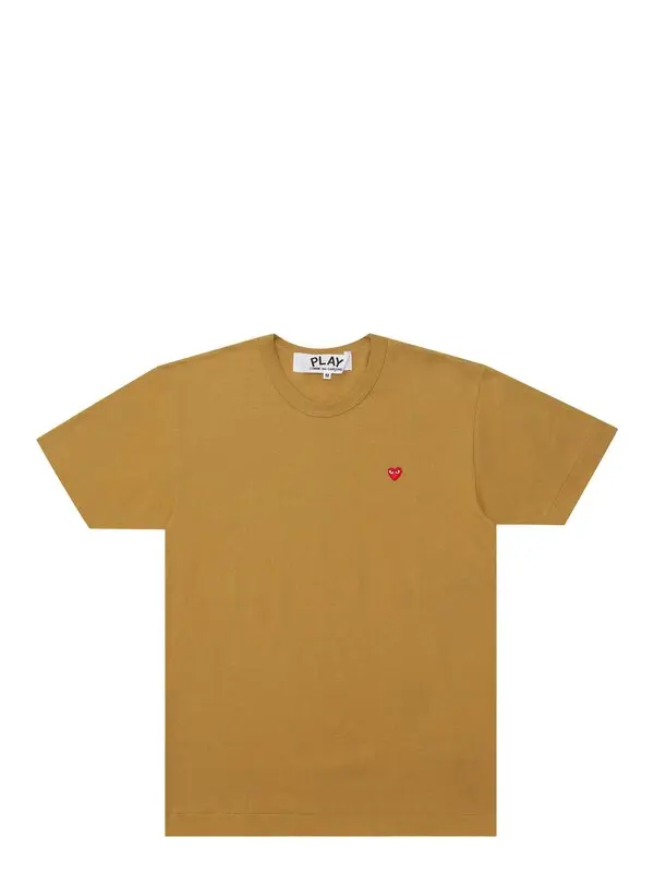 Play Comme Des Garcon Small Heart T-shirt 'olive - Green