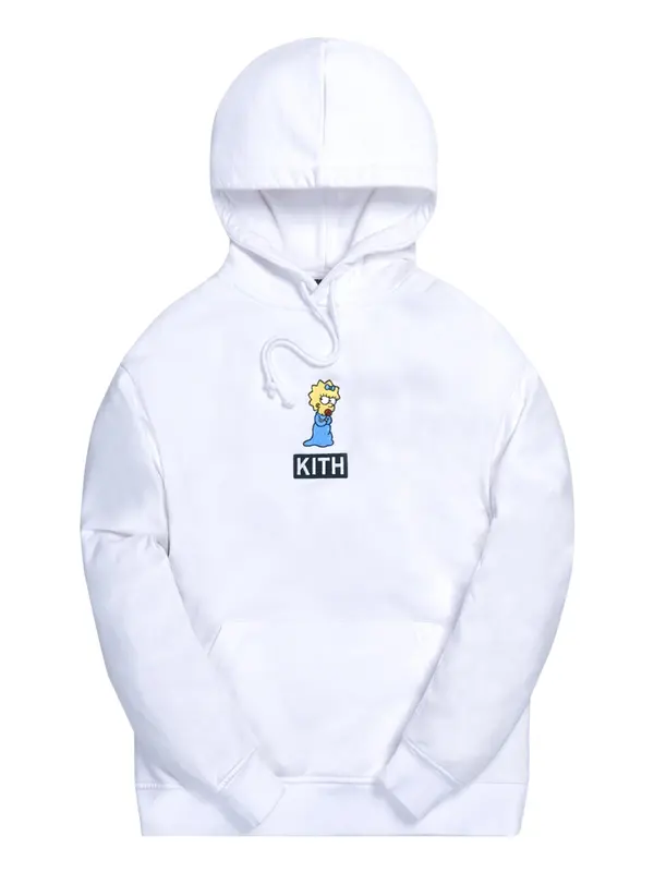 Kith For The Simpsons Maggie Logo Hoodie - White