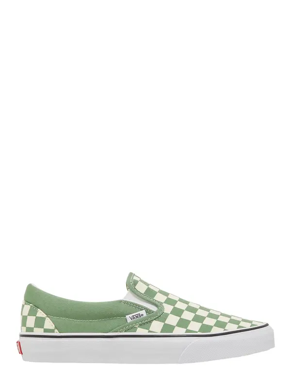 VANS Classic Slip-on Checkerboard Sneakers - Green