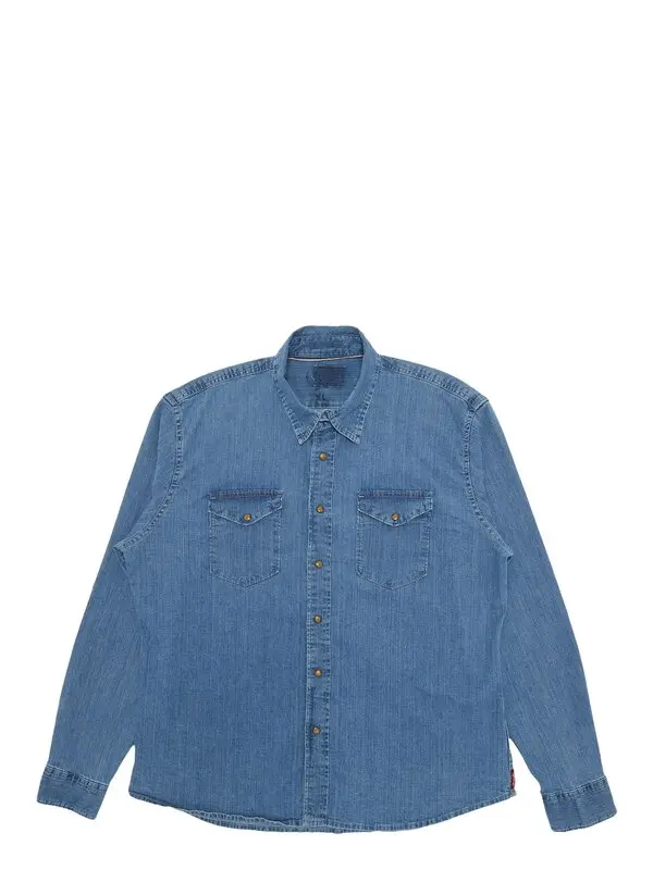 SKY HIGH FARM WORKWEAR Exclusive For Manifesto Denim Shirt 'classic Wash - Blue