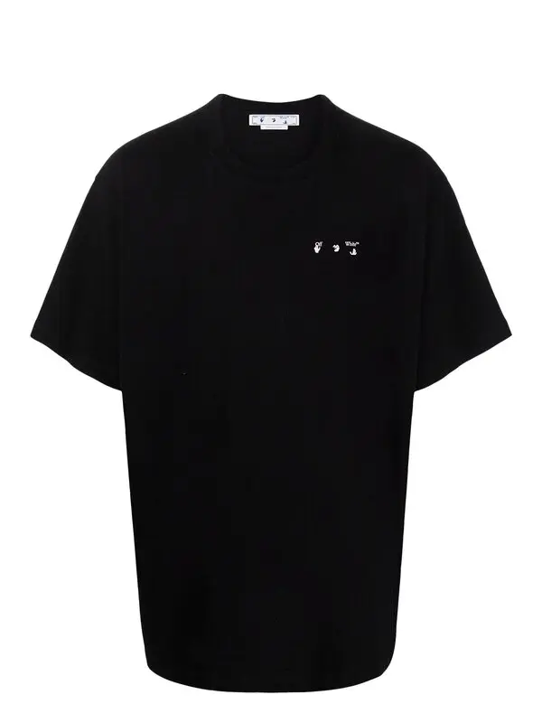 Off-White Caravag Paint Slim Short-sleeve Tee - Black