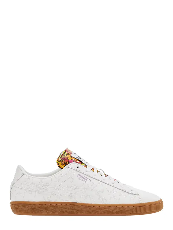 PUMA Romero Britto X Basket Embroidered Gum - White