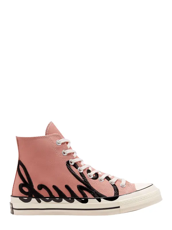 CONVERSE Chuck 70 High Scripted Signature Sneakers - Pink