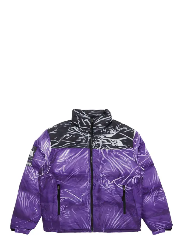 Supreme X The North Face Printed Nuptse Jacket - Purple