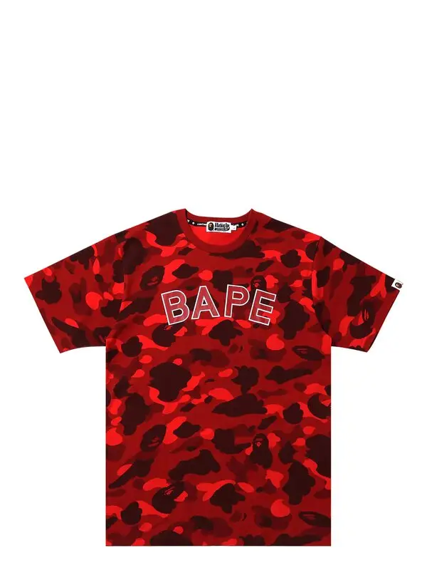 A BATHING APE Color Camo Tee - Red