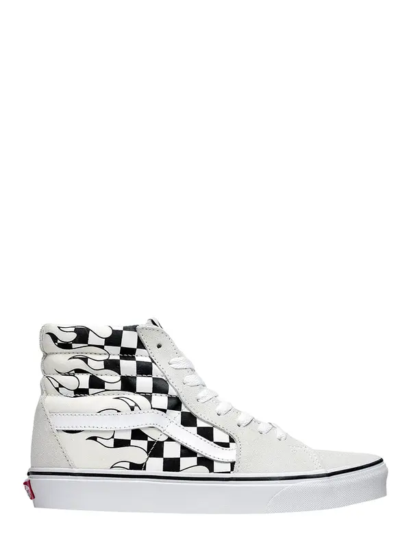 VANS Sk8-hi Checkerboard Flame - White