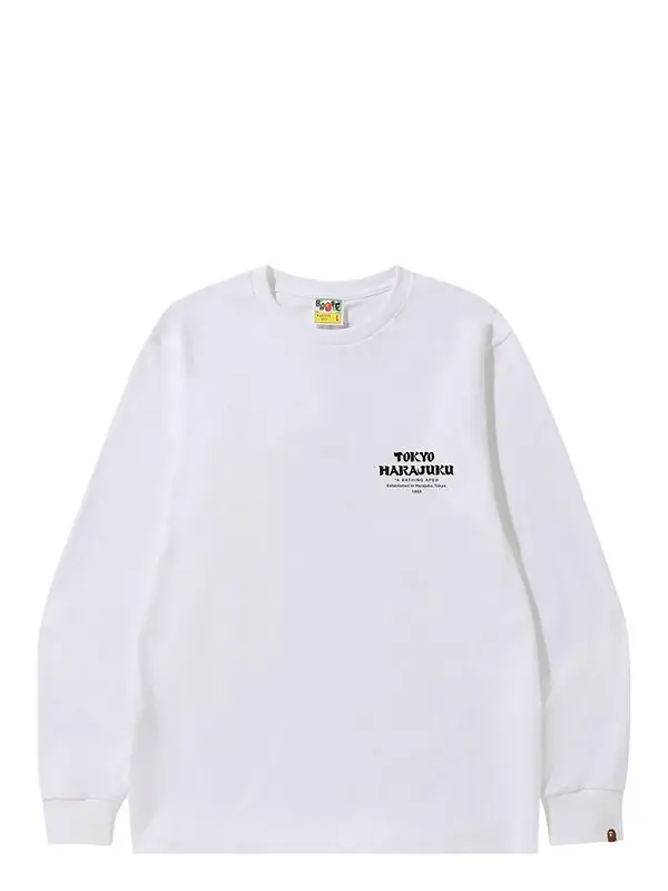 A BATHING APE Japan Culture Daruma Long-sleeve Tee - White