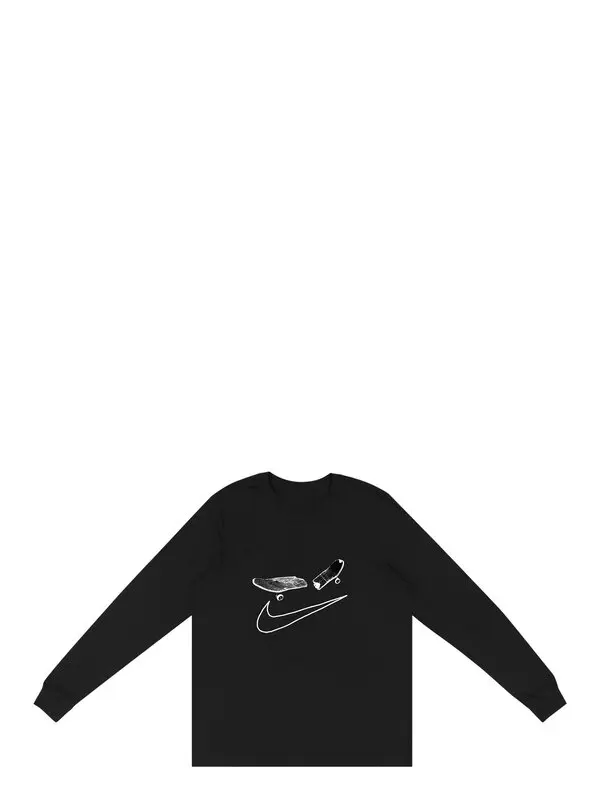 CACTUS JACK BY TRAVIS SCOTT For Nike Sb Smile Long-sleeve T-shirt I - Black