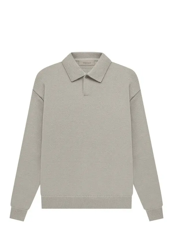 Fear Of God Knit Long-sleeve Polo - Grey