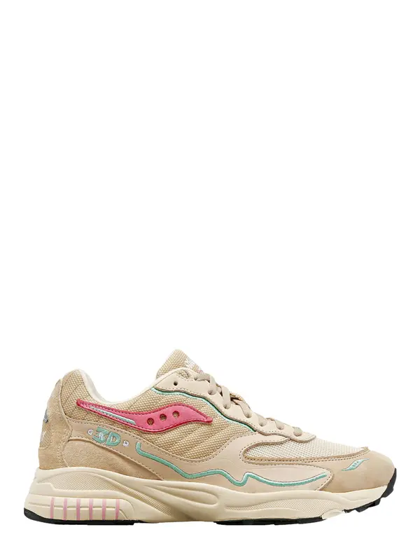 Saucony 3d Grid Hurricane Premium Sneakers - Cream