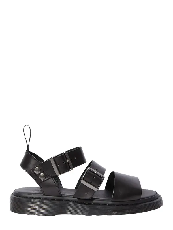 Dr. Martens Gryphon Brando Leather Gladiator Sandals - Black