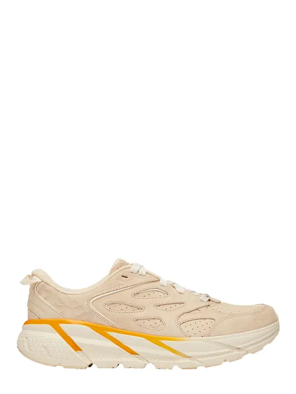 HOKA Clifton L Suede Sneakers - Cream