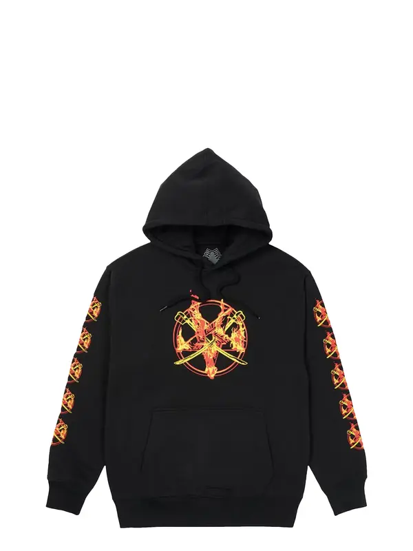 PALACE Flamed Hood - Black