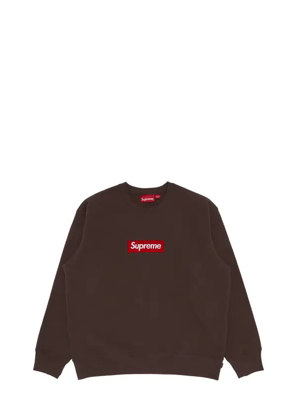 Supreme Box Logo Crewneck - Brown