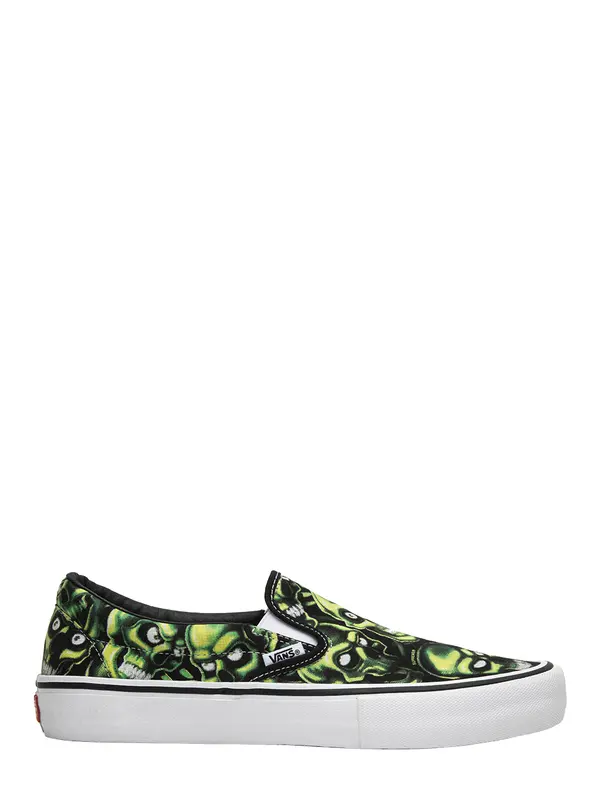 VANS Supreme X Slip-on 'glow-in-the-dark Skull Pile - Black