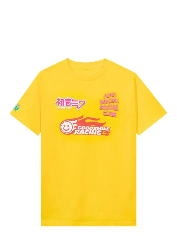 ANTI SOCIAL SOCIAL CLUB X Good Smile Racing Logo Tee - Yellow