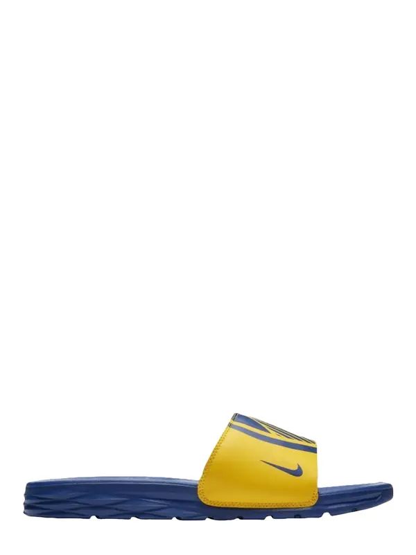 Nike Nba X Benassi 'warriors' Slide - Yellow