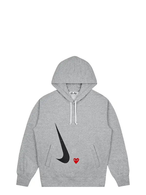 Nike X Comme Des Garçons Play Hoodie - Grey
