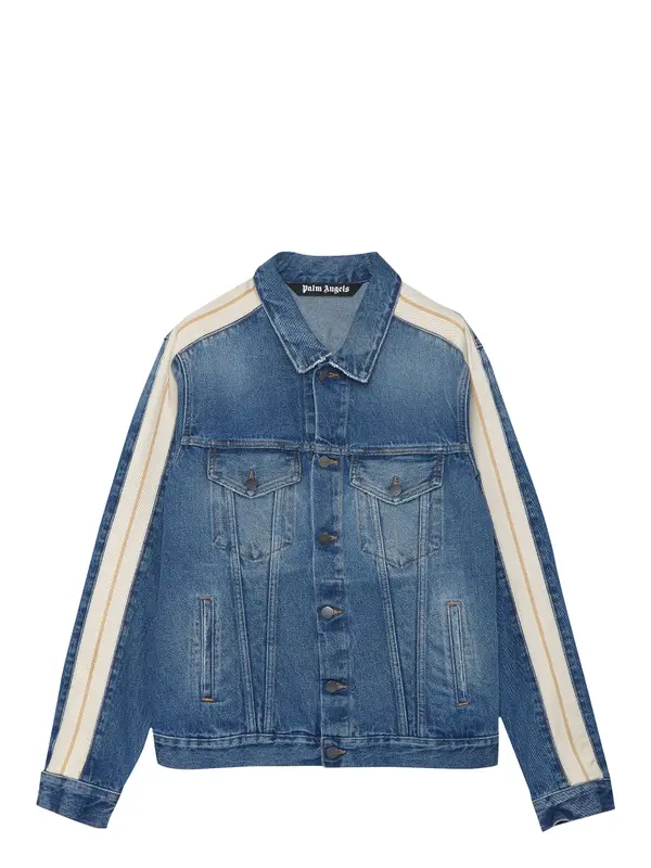 Palm Angels Track Denim Jacket - Blue