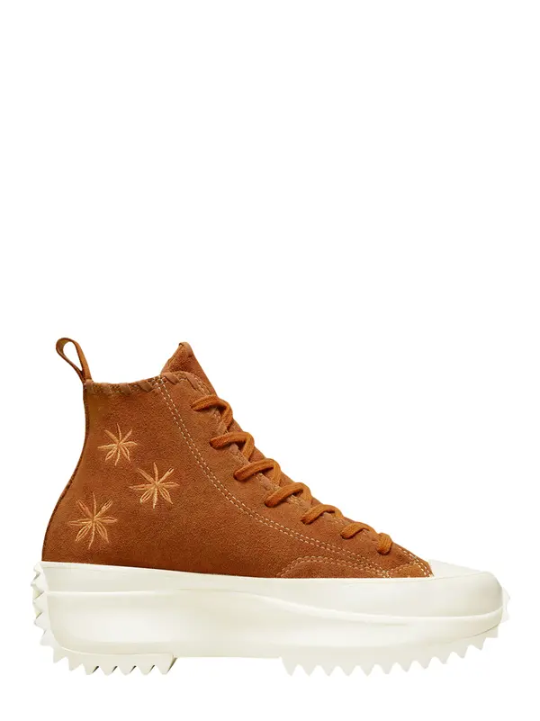 CONVERSE Run Star Hike Platform High 'embroidered Floral' Sneaker - Brown