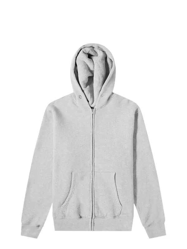 LES TIEN Cropped Zip Hoodie 'heather - Grey