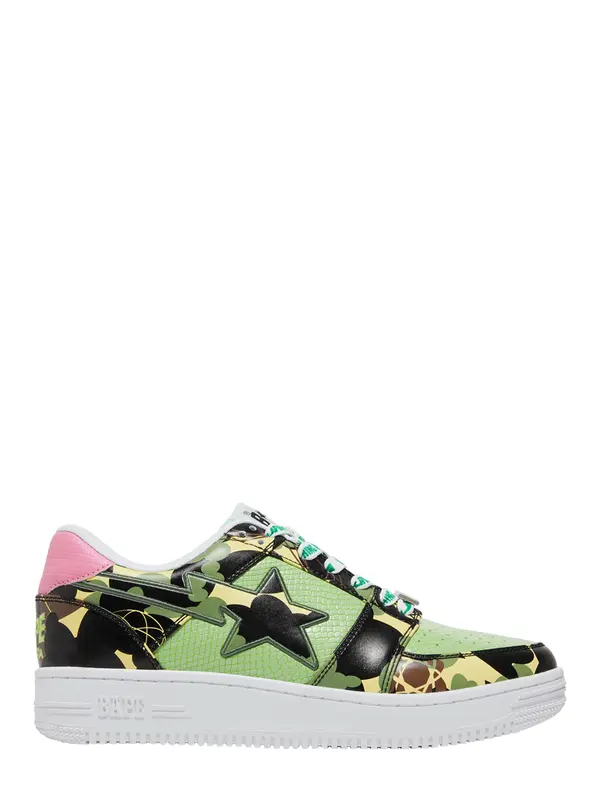 BAPE Mo' Wax X Unkle X Bapesta Low M2 'original Headz' Sneaker - Green