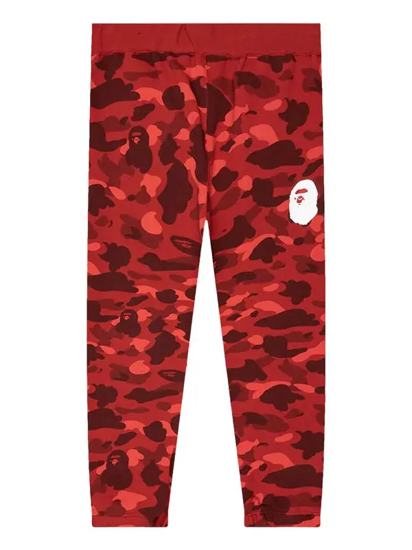A BATHING APE Color Camo Wide Fit Sweatpants - Red