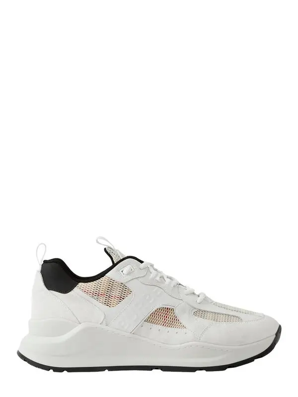 Burberry Check Sneakers - White