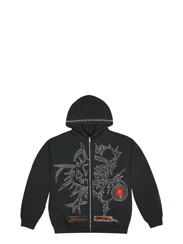 CACTUS JACK BY TRAVIS SCOTT Blackout Zip Up Hoodie - Black