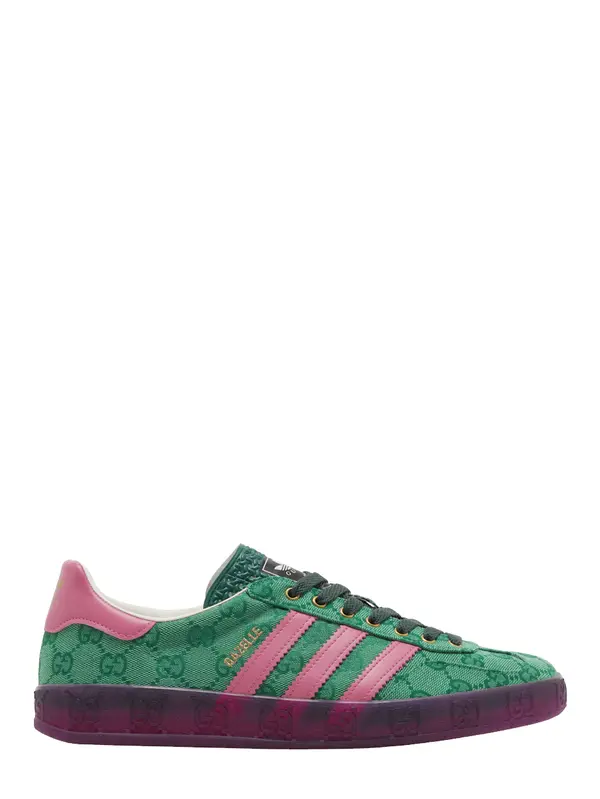 Adidas X Gucci Gazelle Gg Monogram Sneaker - Green