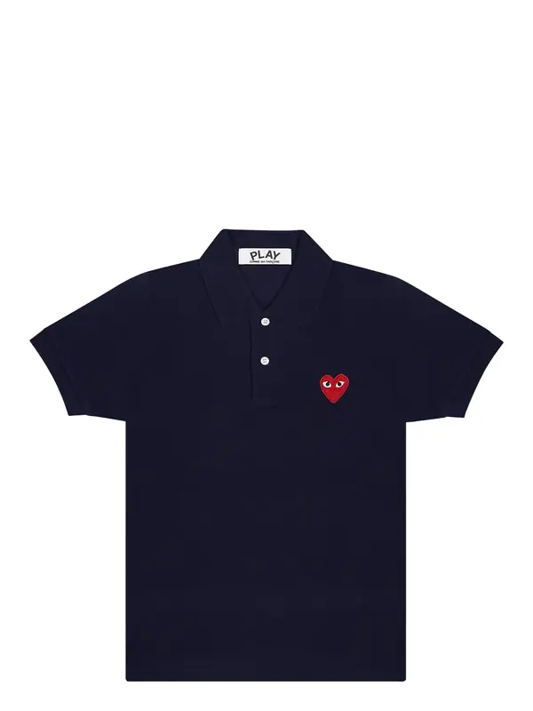 Play Comme Des Garcon Emblem Polo Tee - Blue