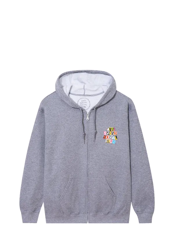 ANTI SOCIAL SOCIAL CLUB Torn Pages Of Our Story Zip Hoodie - Grey