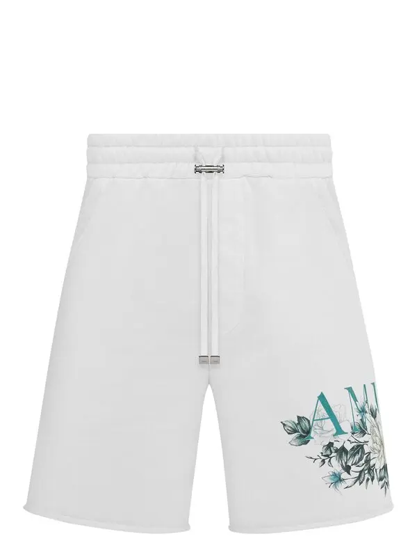 Amiri Floral Logo Short - White