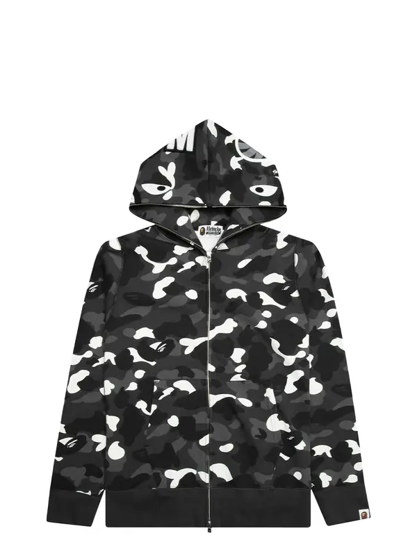 A BATHING APE City Camo Shark Full Zip Hoodie - Black