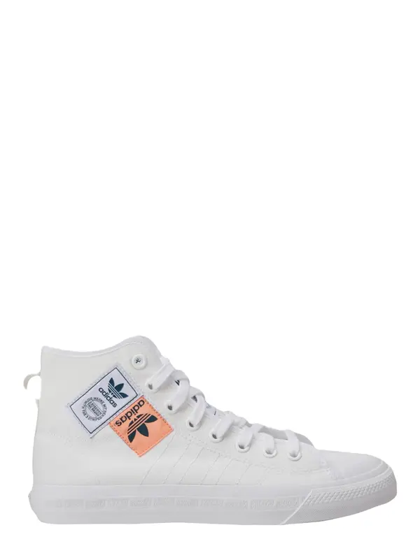 Adidas Nizza High Rf Logo Patches Sneakers - White