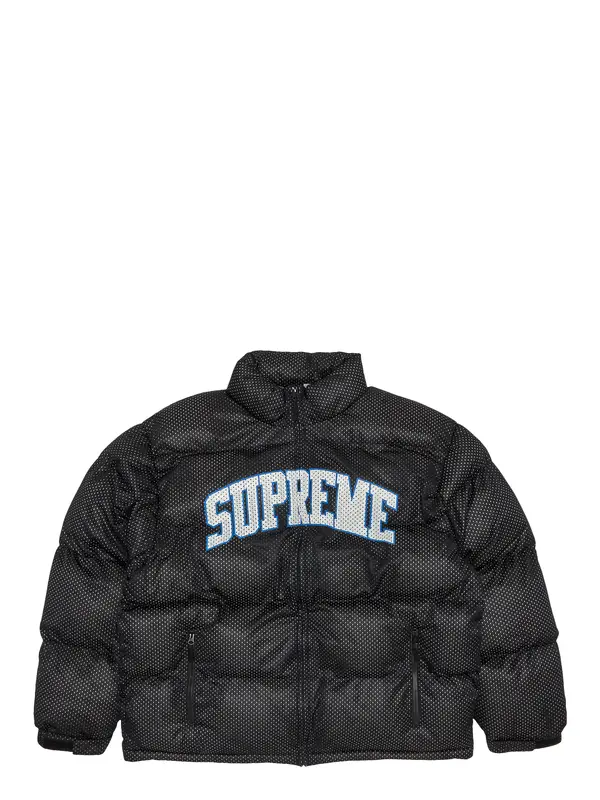 Supreme Mesh Jersey Puffer Jacket - Black