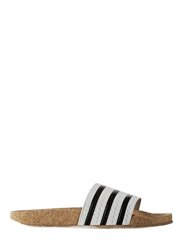 Adidas Adilette Cork Slides - White