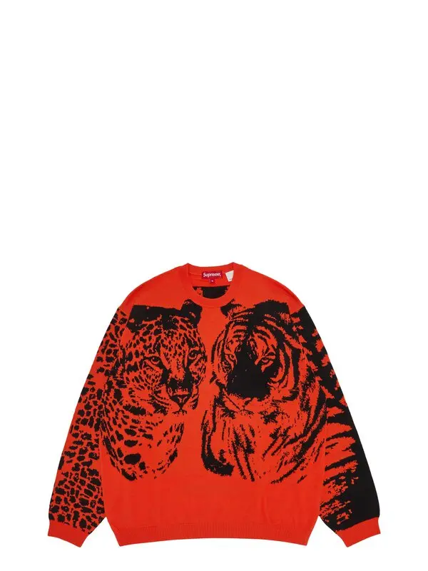 Supreme Big Cats Jacquard Top - Orange