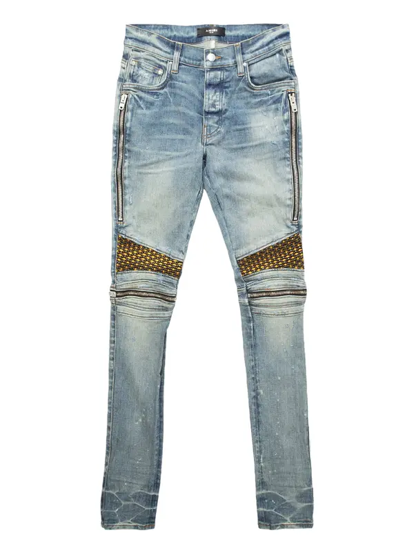 Amiri Velvet Pj Mx2 Straight Leg Jean - Blue