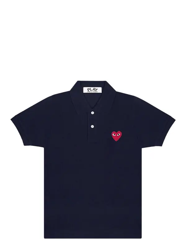 Play Comme Des Garcon Heart Polo 'navy - Blue