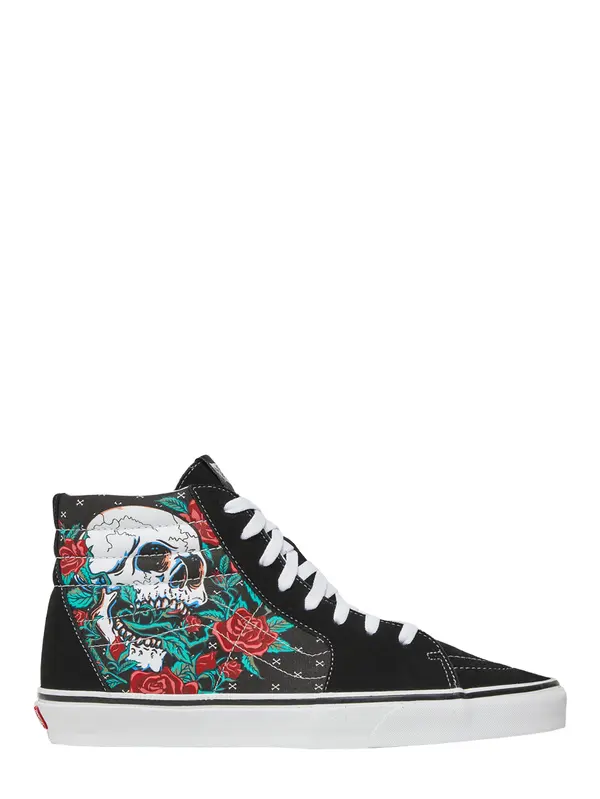 VANS Sk8-hi Rose Skulls - Black