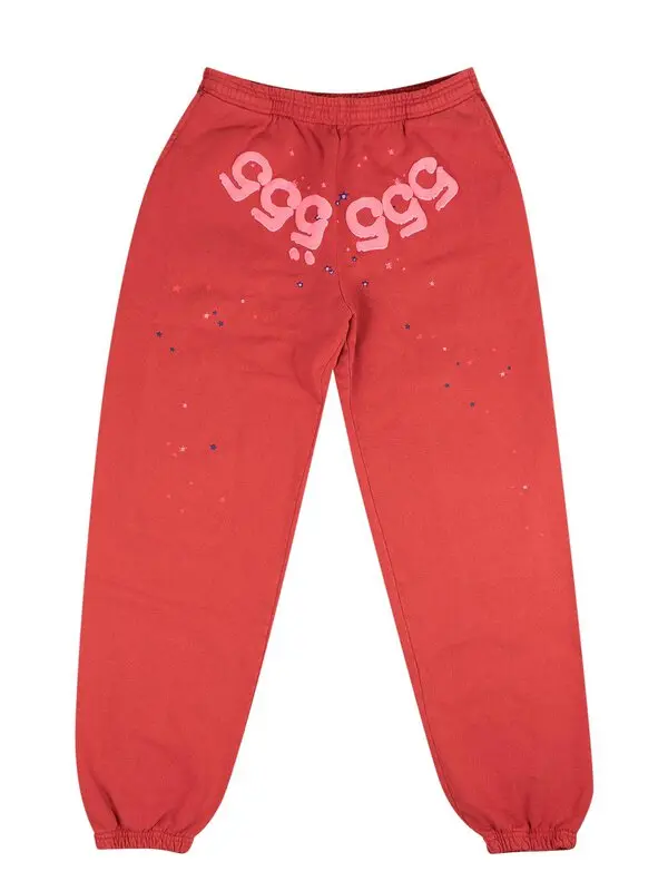 SP5DER Number 555 Sweatpants - Red