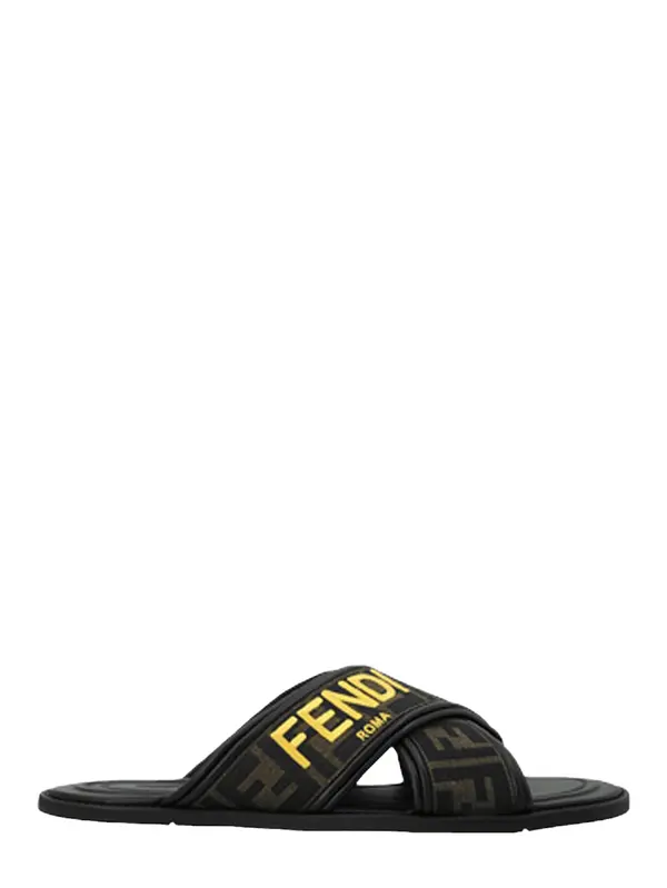 Fendi Ff Motif Slide - Brown