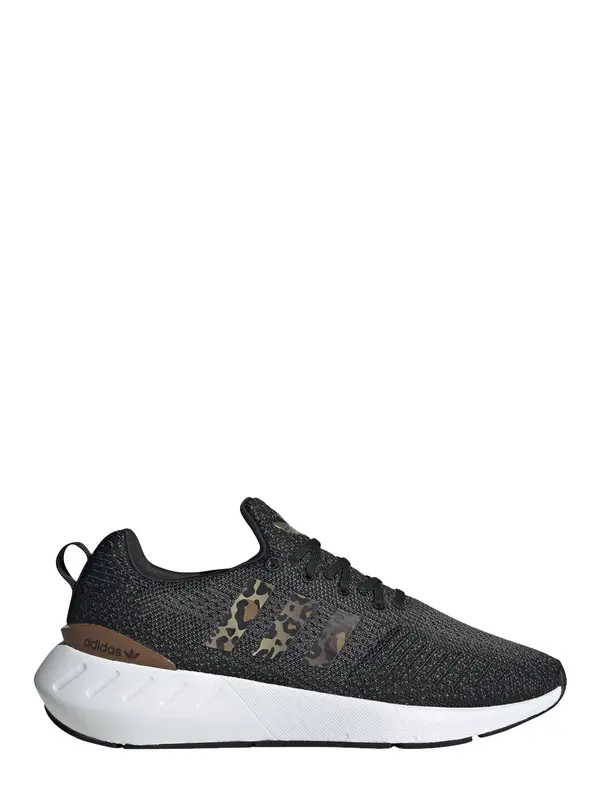 Adidas Swift Run 22 Leopard Sneakers - Black