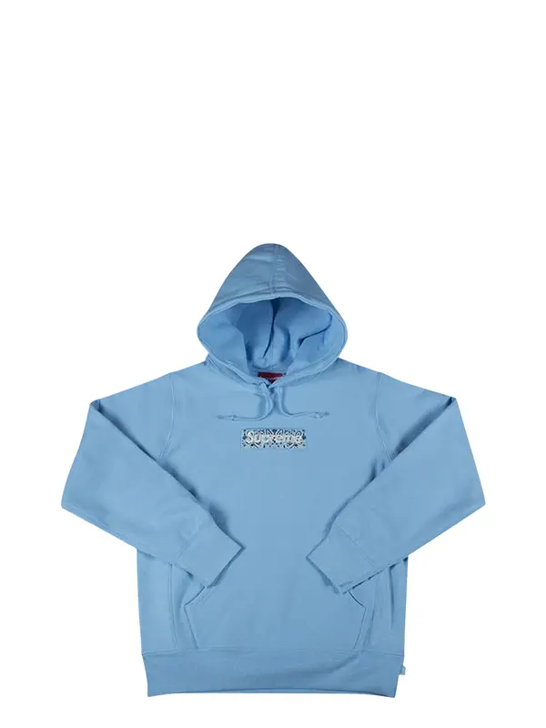 Supreme Bandana Box Logo Hooded Sweatshirt - Blue