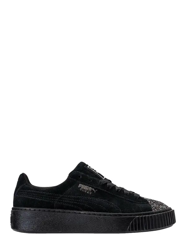 PUMA Suede Platform Crushed Gem Sneakers - Black
